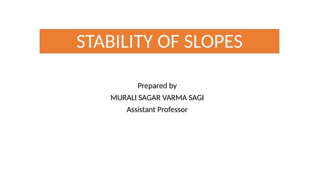 Types of slope failures | PPT
