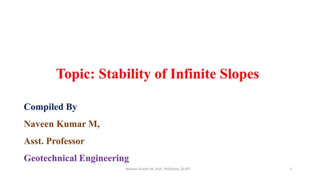 Geotechnical Engineering-II [Lec #28: Finite Slope Stability Analysis ...