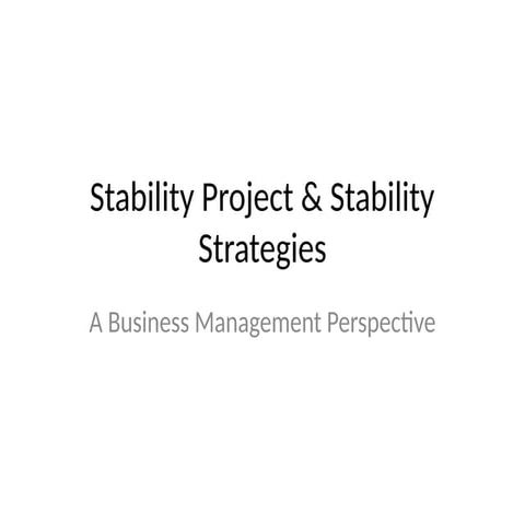 Stability_Project_Strategies.pptx ipuniversiry | PPTX