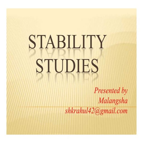 Stability study as per ich guideline
