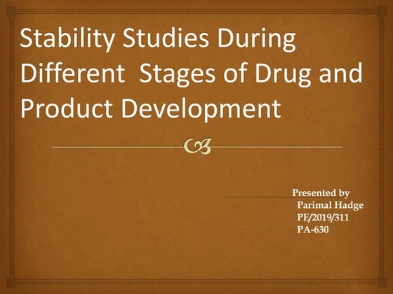 Q1A(R2): STABILITY TESTING OF NEW DRUG SUBSTANCES AND PRODUCTS | PPTX