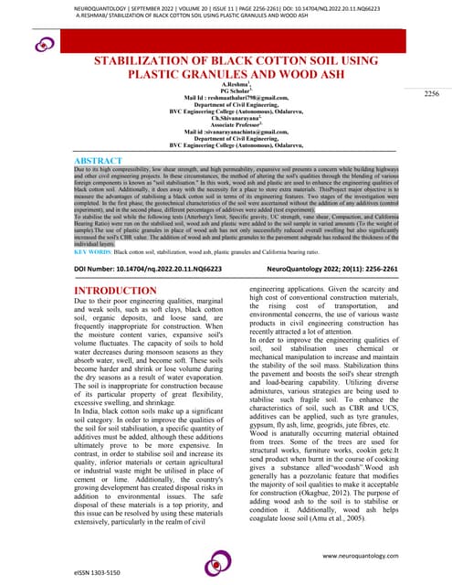 Black Cotton Soil Stabilization using Plastic Fibers, Rice Husk Ash and ...