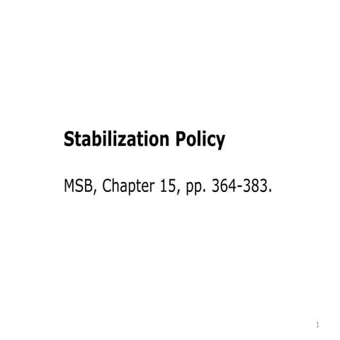 Stabilization policy | PPTX