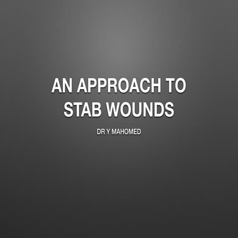 Stab wounds pdf | PDF