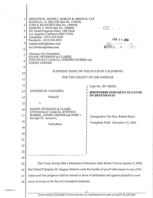 5 30-12 notice of ruling re motion to amend judgment to add judgment ...