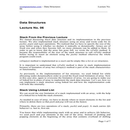 e computer notes - Stack | PDF