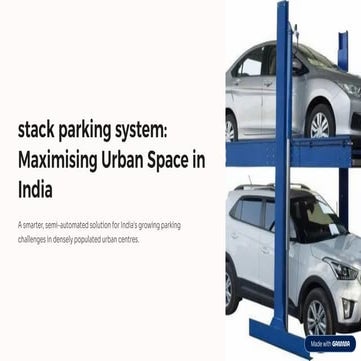 Stack Parking System: Efficient & Modern Car Parking Solutions | PDF