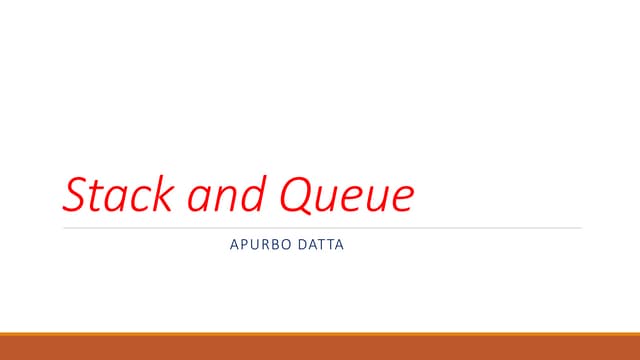 Stack And Queue Pptx Programming Languages Computing