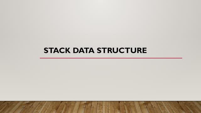Data Structure Stack Operation In Python Ppt