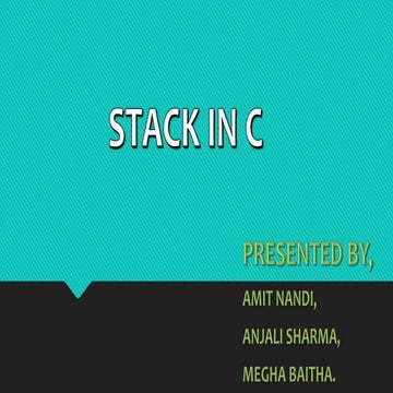 Stack in c | PPTX