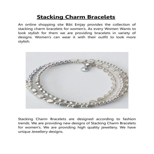 Stacking charm bracelets | PDF | Style & Fashion