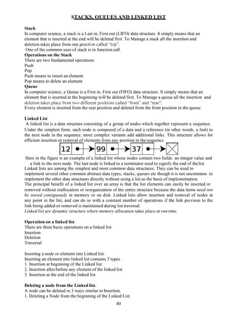 Revised Data Structure Stack In Python Xii Cspdf 1142