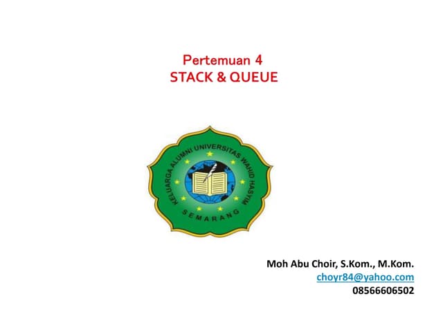 STACK & QUEUE pert 5.pptx , stack program in teknik | PPT STACK & QUEUE pert 5.pptx , stack program in teknik | PPT