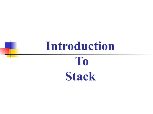 Stack Data Structure Applications Advantages Ppt
