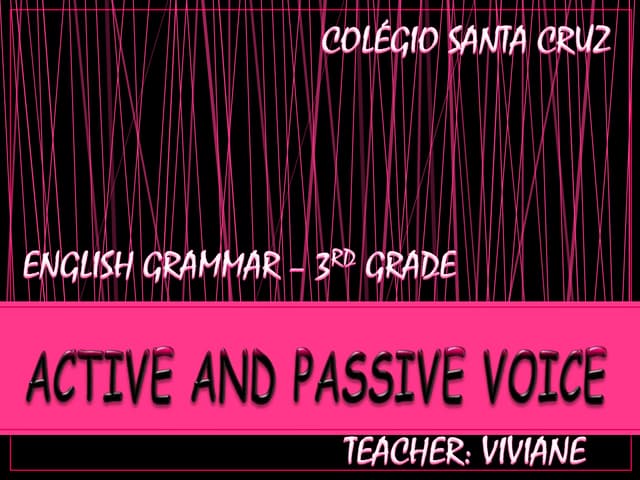 Active voice and passive voice | PPTX
