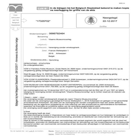 Stad Brugge richt Vlaams Museumoverleg op | PDF