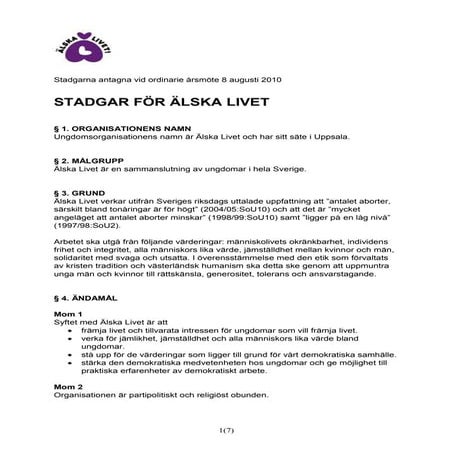 Stadgar 2010 | PDF