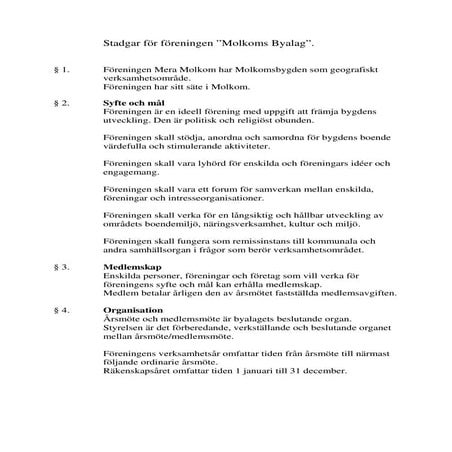 Stadgar meramolkom | PDF
