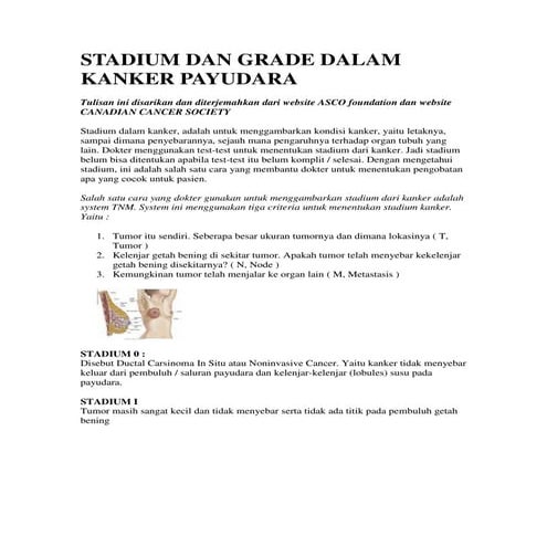 Stadium Kanker Payudara | PDF