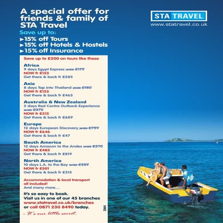 STA Travel Family & Friends Offer | PDF