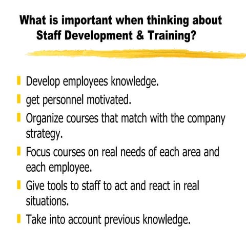 Staff development & training | PPT