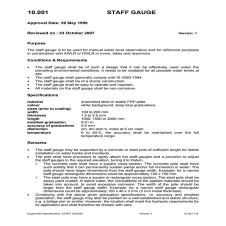 Staff gauge | PDF