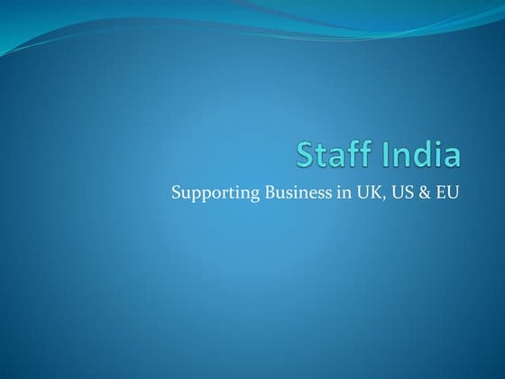 Staff India presentations