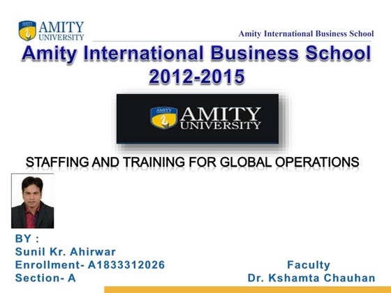 Main characteristic of the 4 approaches to international staffing | PPT