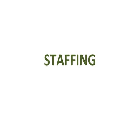 Staffing | PPT