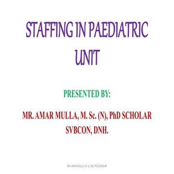 Design and layout of paediatric unit | PPTX