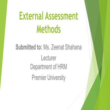 External assessment methods | PPT