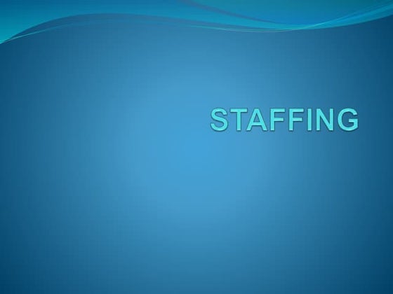 Staffing - Management | PPTX