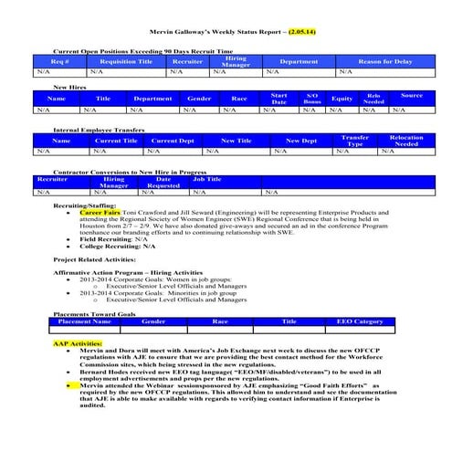 Staffing update 02 05 14 (2) | DOCX | Job Fairs | Job Search
