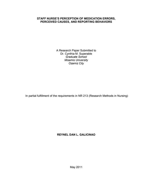 Reflection medication administration | PDF