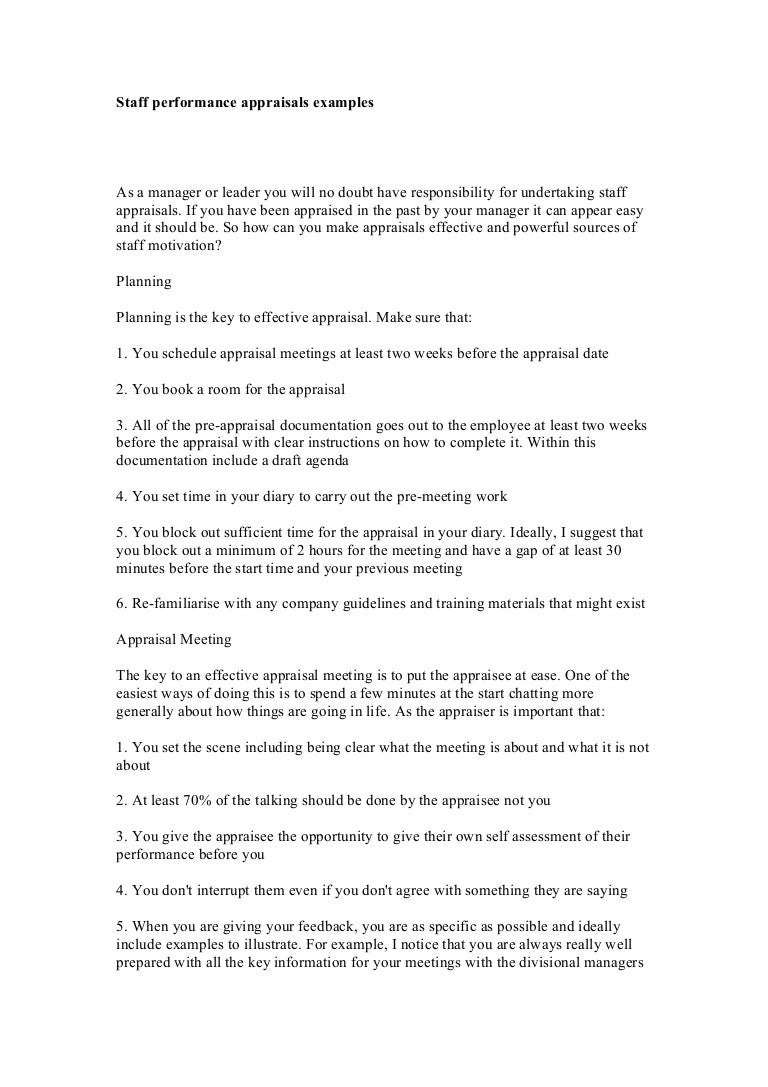 Staff Performance Appraisals Examples staff-performance-appraisals-examples