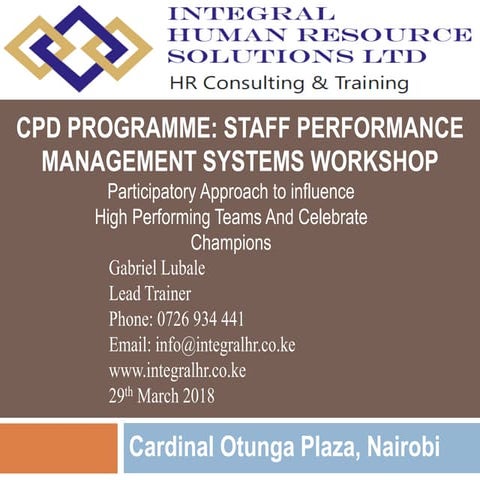 Staff performance management systems workshop | PPTX
