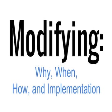 Modifying Movements | PPT
