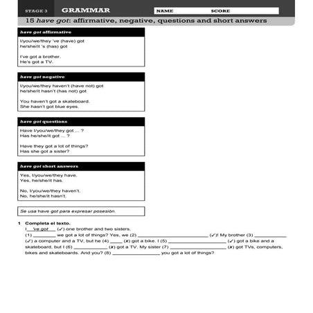 Stage 3 15_have_got_affirm_neg_questions_and_short | PDF
