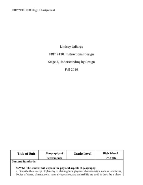 Grade 3 Lesson Plan- Landforms | DOCX | Geology | Science