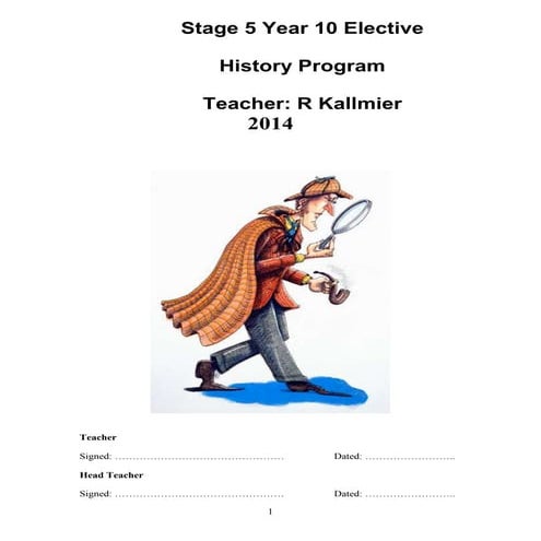 Stage 5 year 10 elective program 2014 | PDF