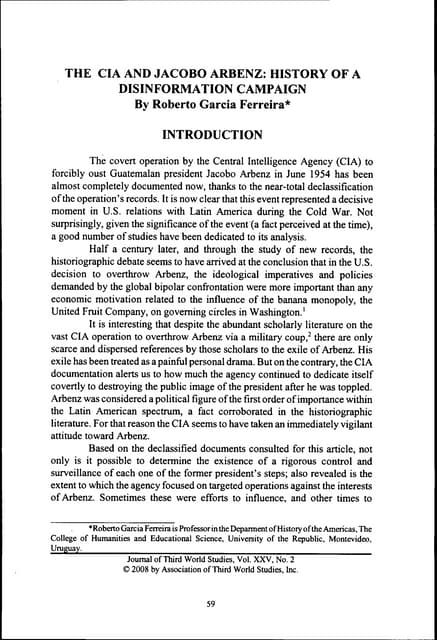 Truman: Limit CIA Role To Intelligence | PDF