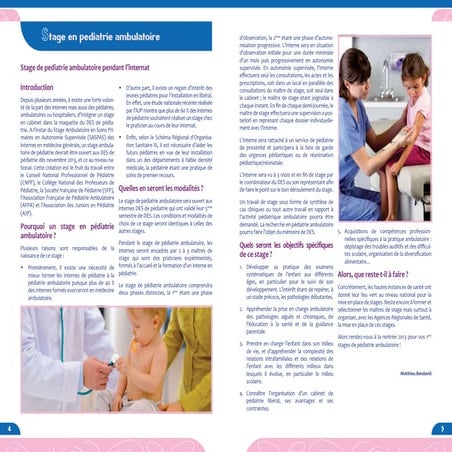 Stage en pediatrie ambulatoire. | PDF