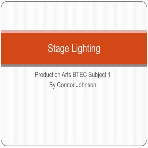Stage lighting powerpoint | PPTX