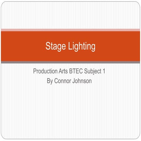 Stage lighting powerpoint | PPTX