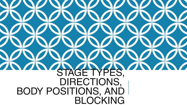 Stage production | PPT