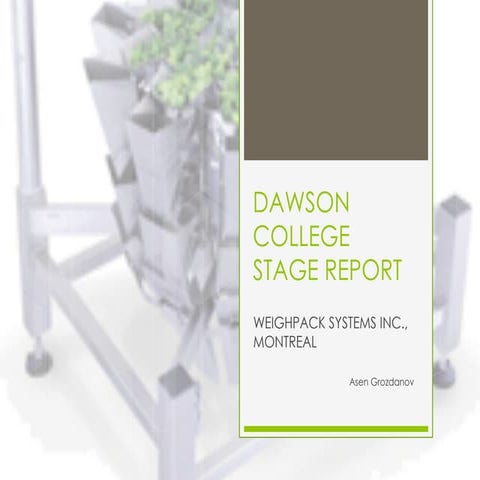 Stage Report Presentation | PPT