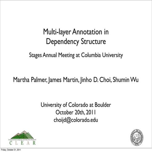 Multi-layer Annotation in Dependency Structure | PDF | Programming Languages | Computing