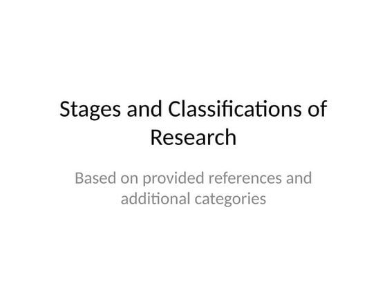 THE TYPE OF RESEARCH IN RESEARCH AND METHODOLOGY | PPTX