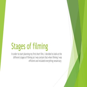 Stages of Filmmaking Guide | PPT
