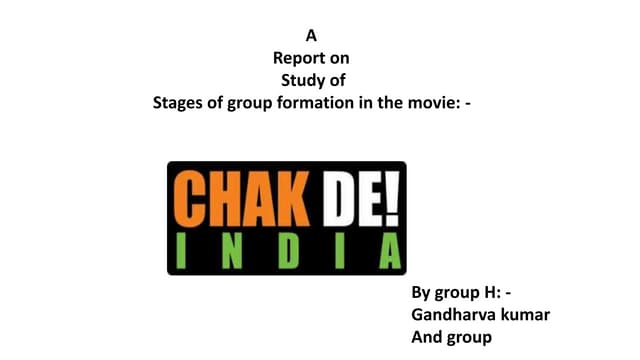 Chak de india – team work | PPTX